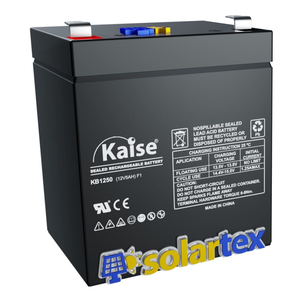 Batería de AGM 5Ah 12V Kaise - Solartex Chile