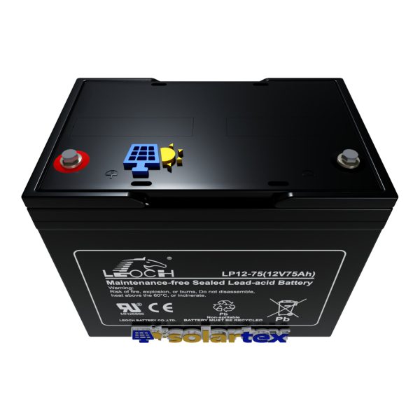Batería AGM 75Ah 12V - LEOCH - Solartex Chile