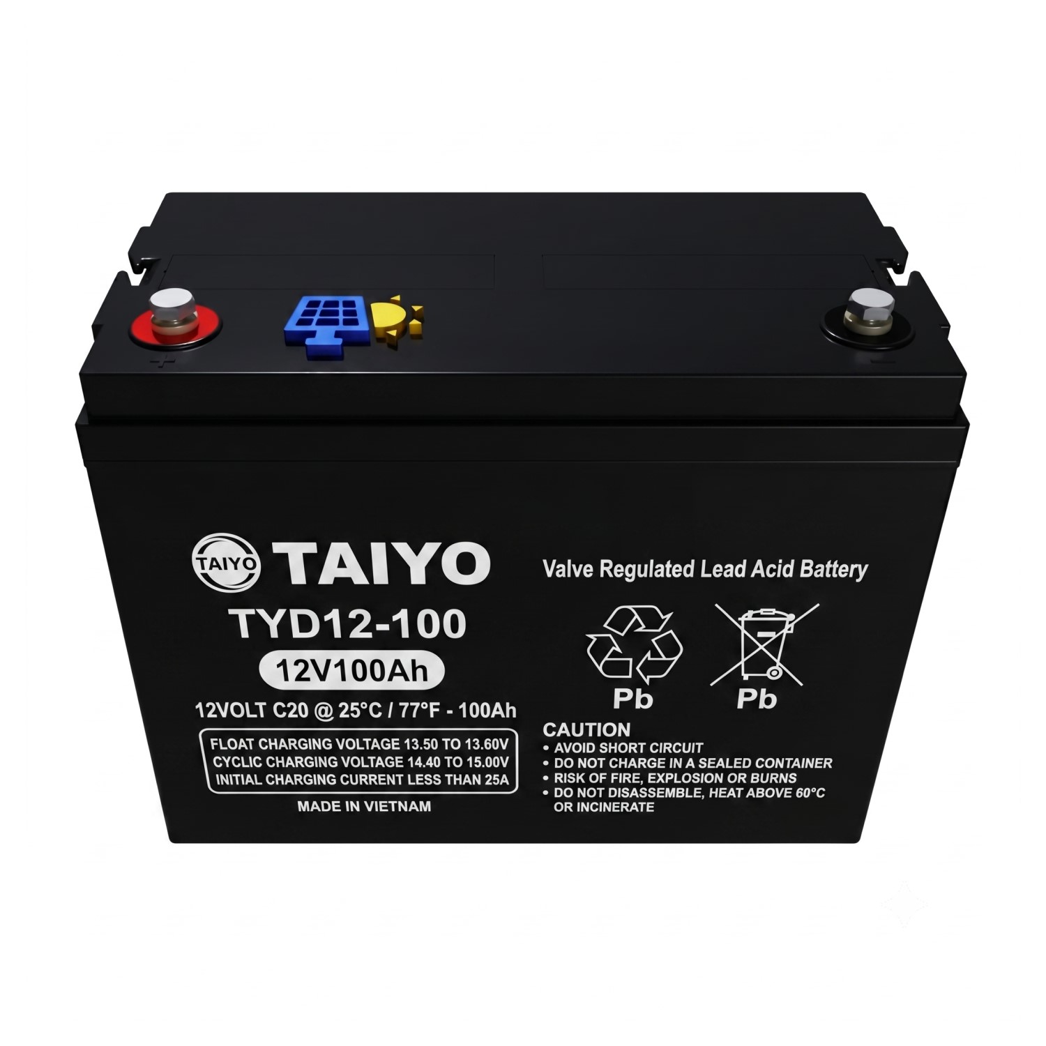 Batería AGM TAIYO 12V 100Ah - Solartex Chile