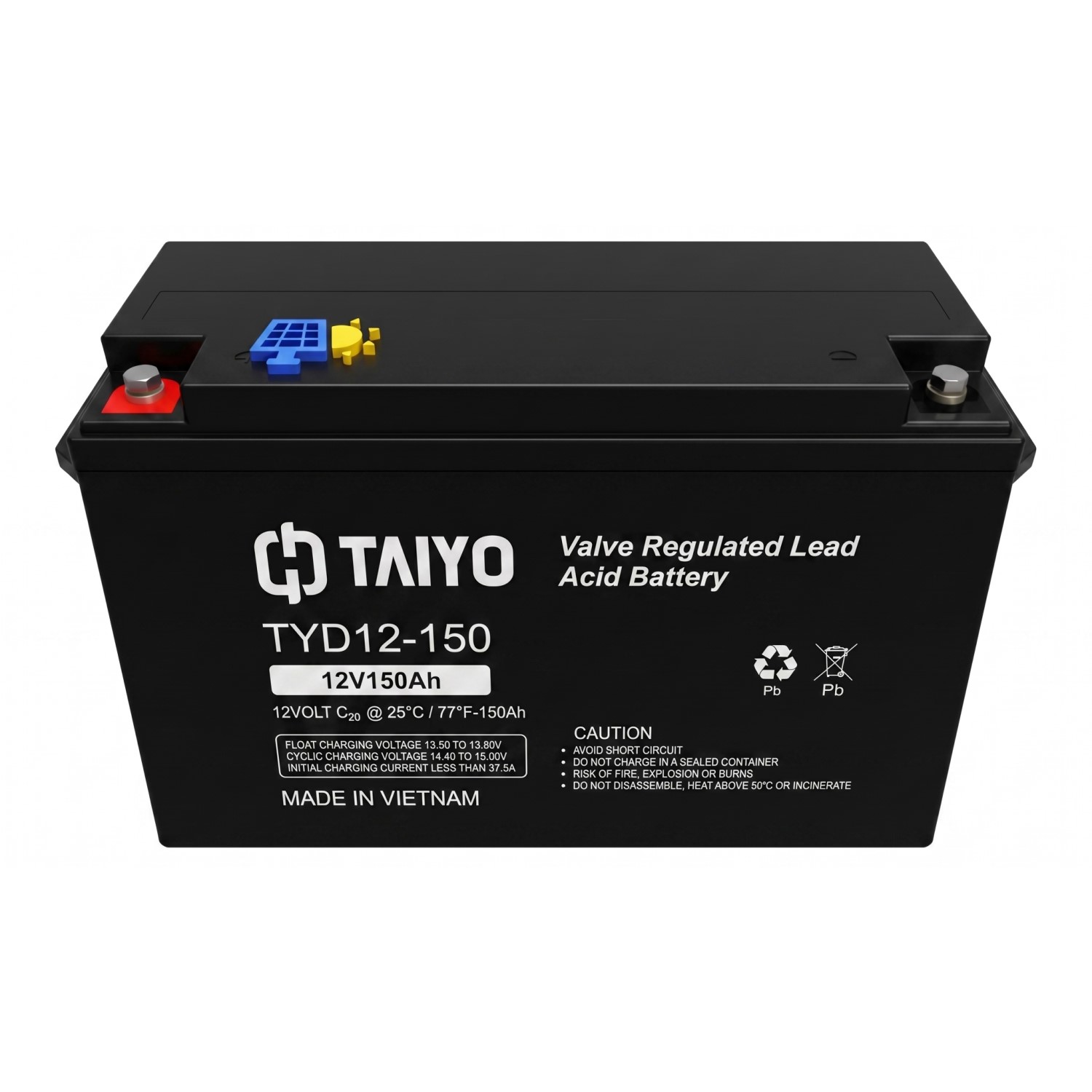 Batería AGM TAIYO 12V 150Ah - Solartex Chile